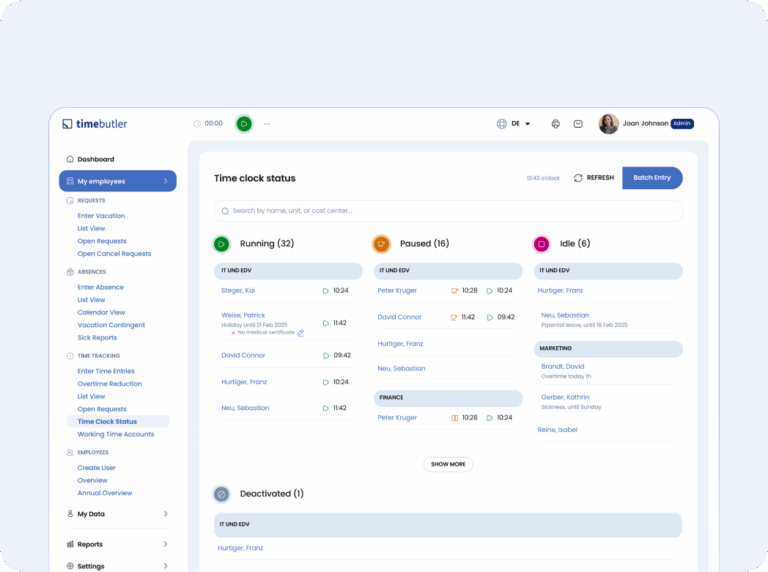 Time Recording with Timebutler: Simple, Compliant Time Tracking
